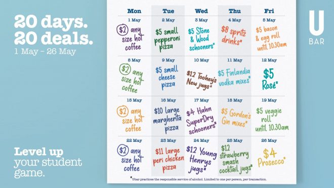 Enjoy 20 days of deals at Ubar | This Week At Macquarie University